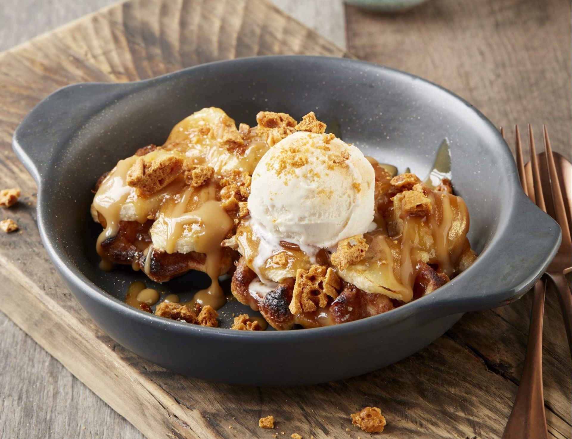 Zizzi Recipes | Caramelised Banana & Salted Caramel Waffles | Zizzi
